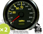 MPH to KPH speedo stickers Motorbike Car Truck Grey Import Conversion 9 ...