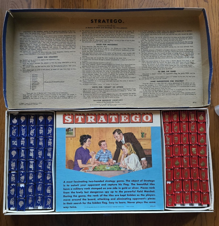 VINTAGE 1961 Milton Bradley Stratego Board Game 4916 5 | eBay
