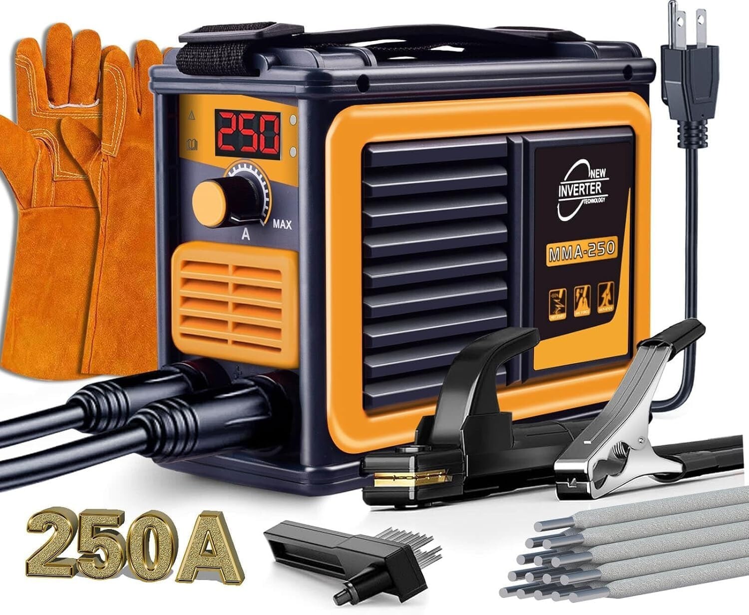 250A 110V Welding Machine, Portable Welder Machine, IGBT Digital ...