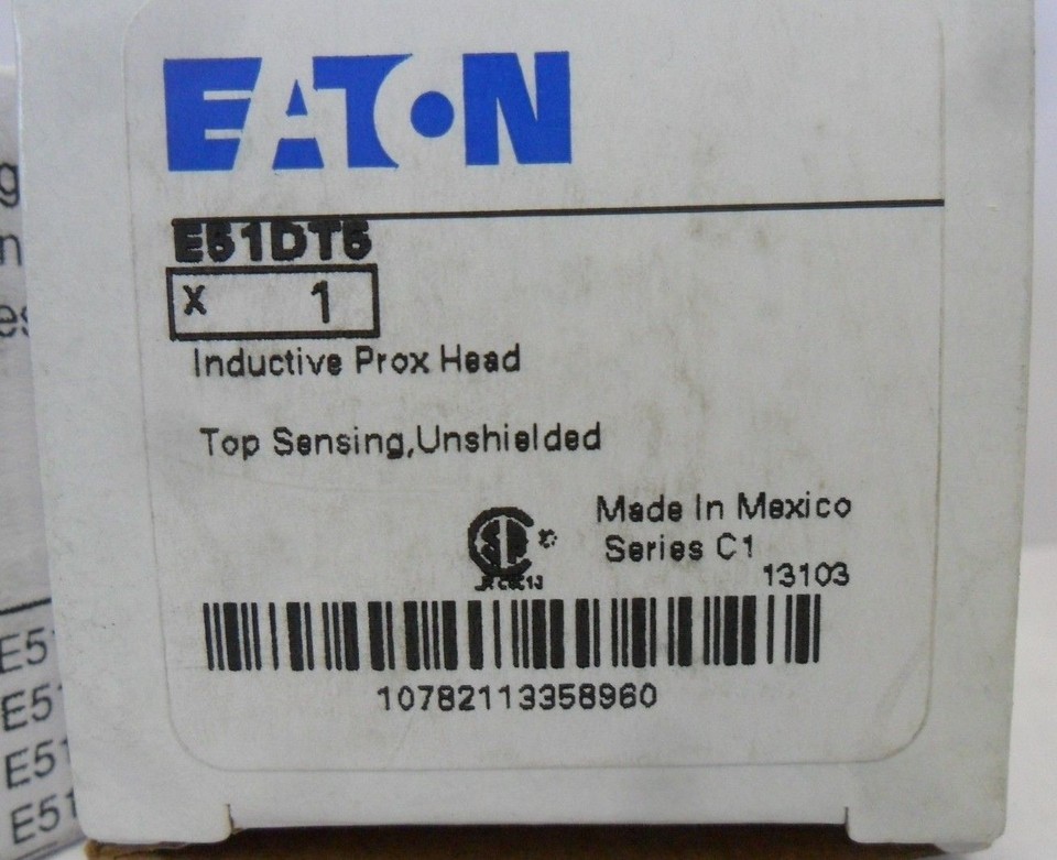 NEW EATON CUTLER-HAMMER E51DT5 INDUCTIVE PROXIMITY HEAD SENSING SERIES ...