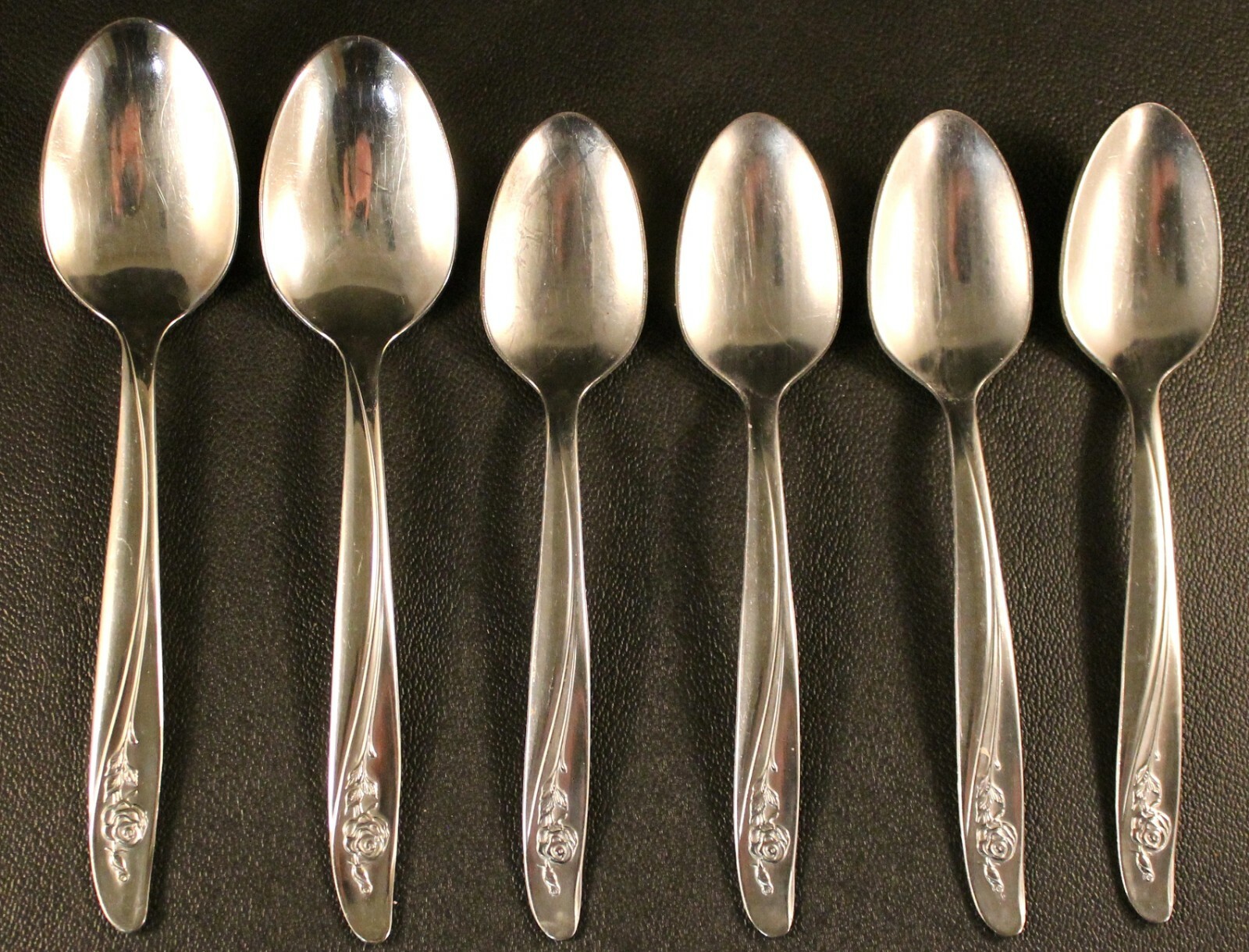 Oneida Custom Roseanne / Rose Pastel 4 Teaspoons & 2 Soup Spoons ...