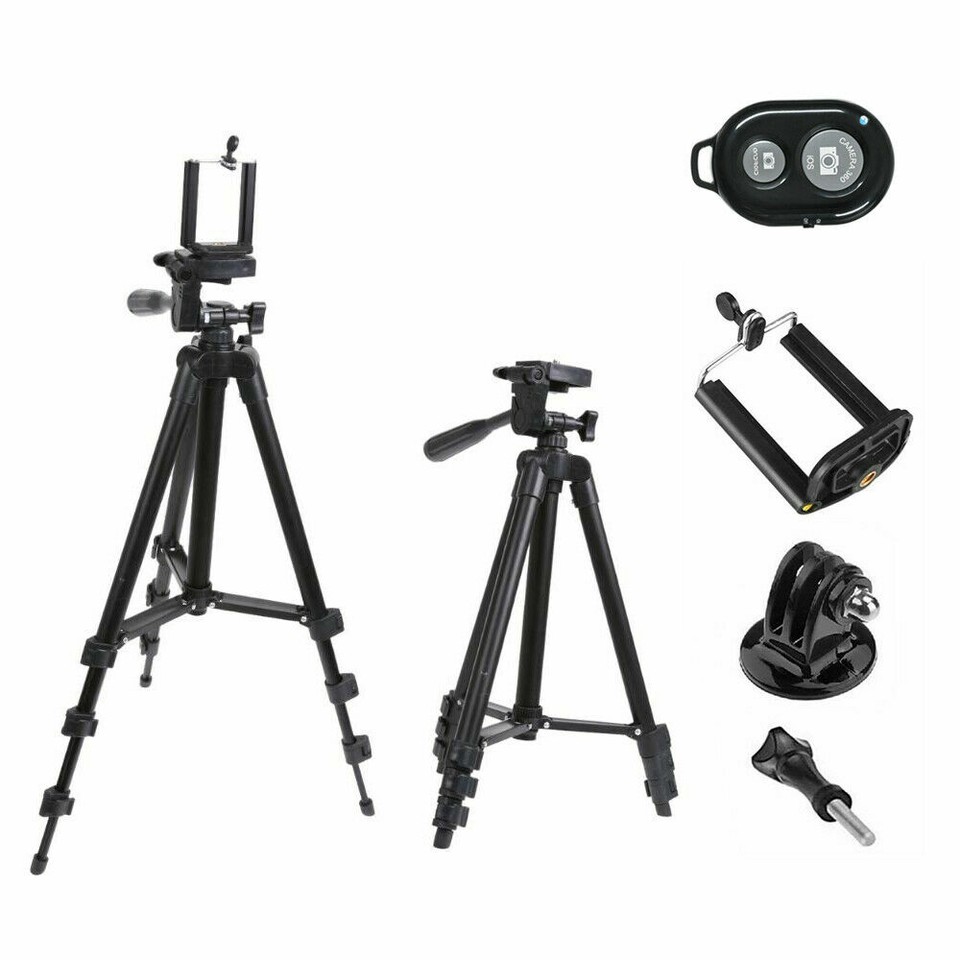 Adjustable Smartphone Tripod Stand with Bluetooth for Cameras and ...