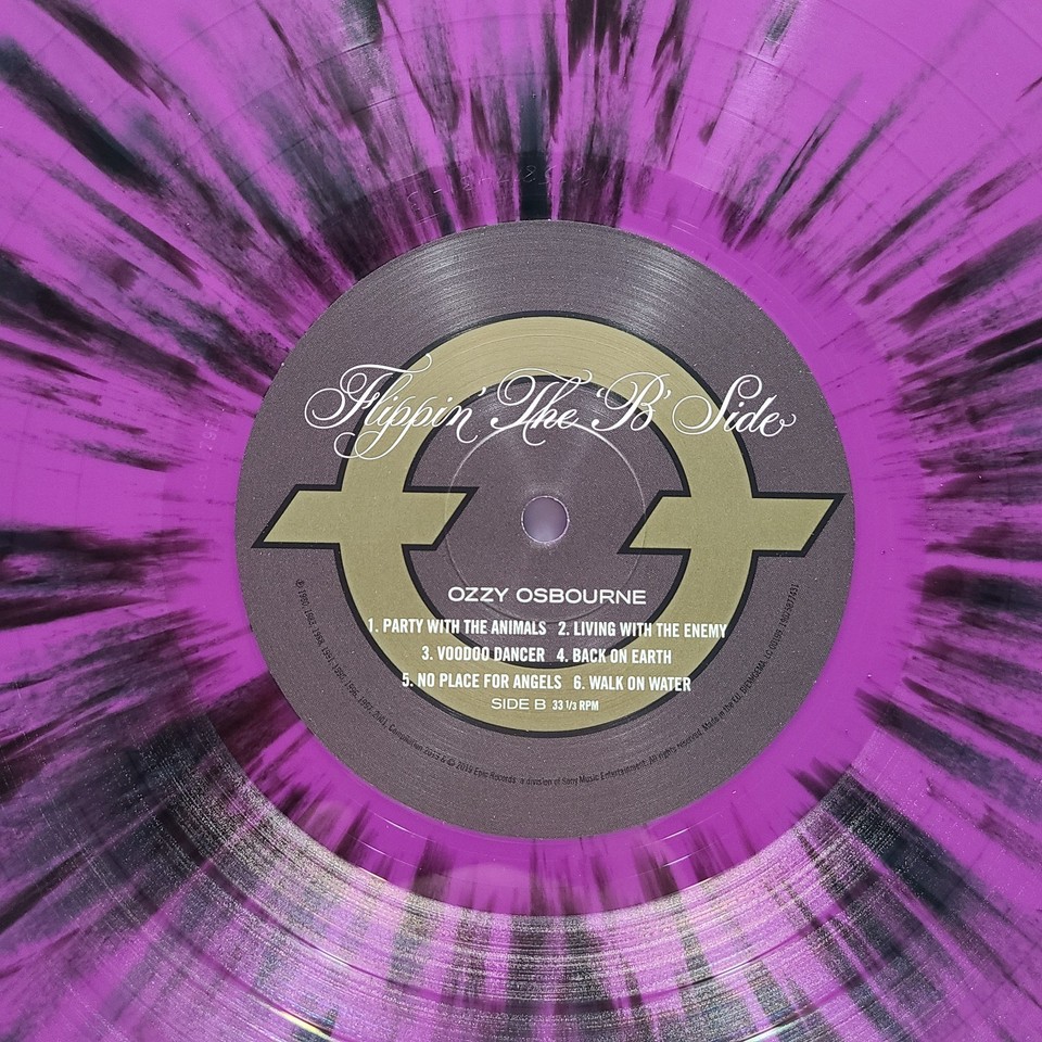 OZZY OSBOURNE Flippin The B Side LP 2019 Vinyl Purple Black Splatter ...