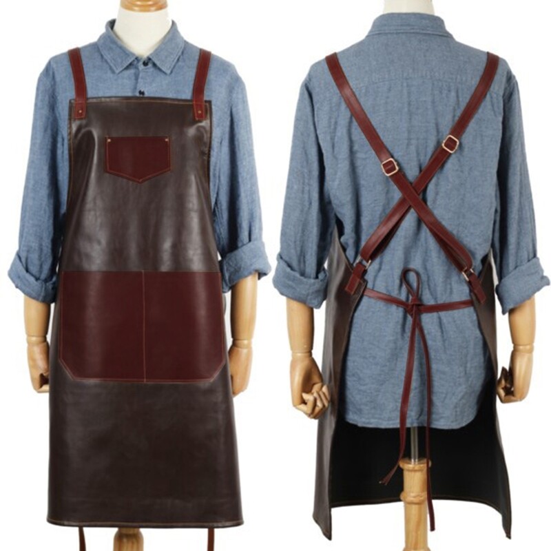 Apron for Kitchen BBQ Professional Cooking Leather Bib Vest Apron | eBay