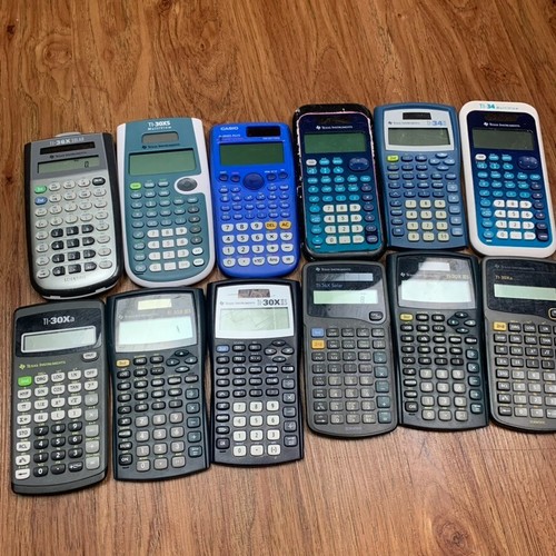 LOT of 12 Scientific Calculators Texas Instruments And Casio Mixed lot ...