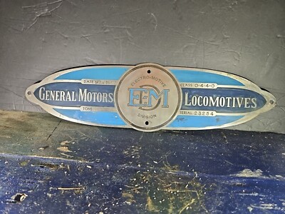 General Motors EMD Locomotive Builders Plate 0-4-4-0 May 1957 | eBay