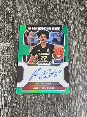 2022 Prizm Draft Picks John Butler Sensational Signatures Green Prizm # ...