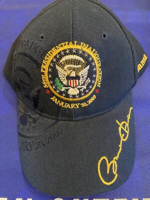 Barack Obama 56th Presidential Inauguration Baseball Hat Signature 44TH ...