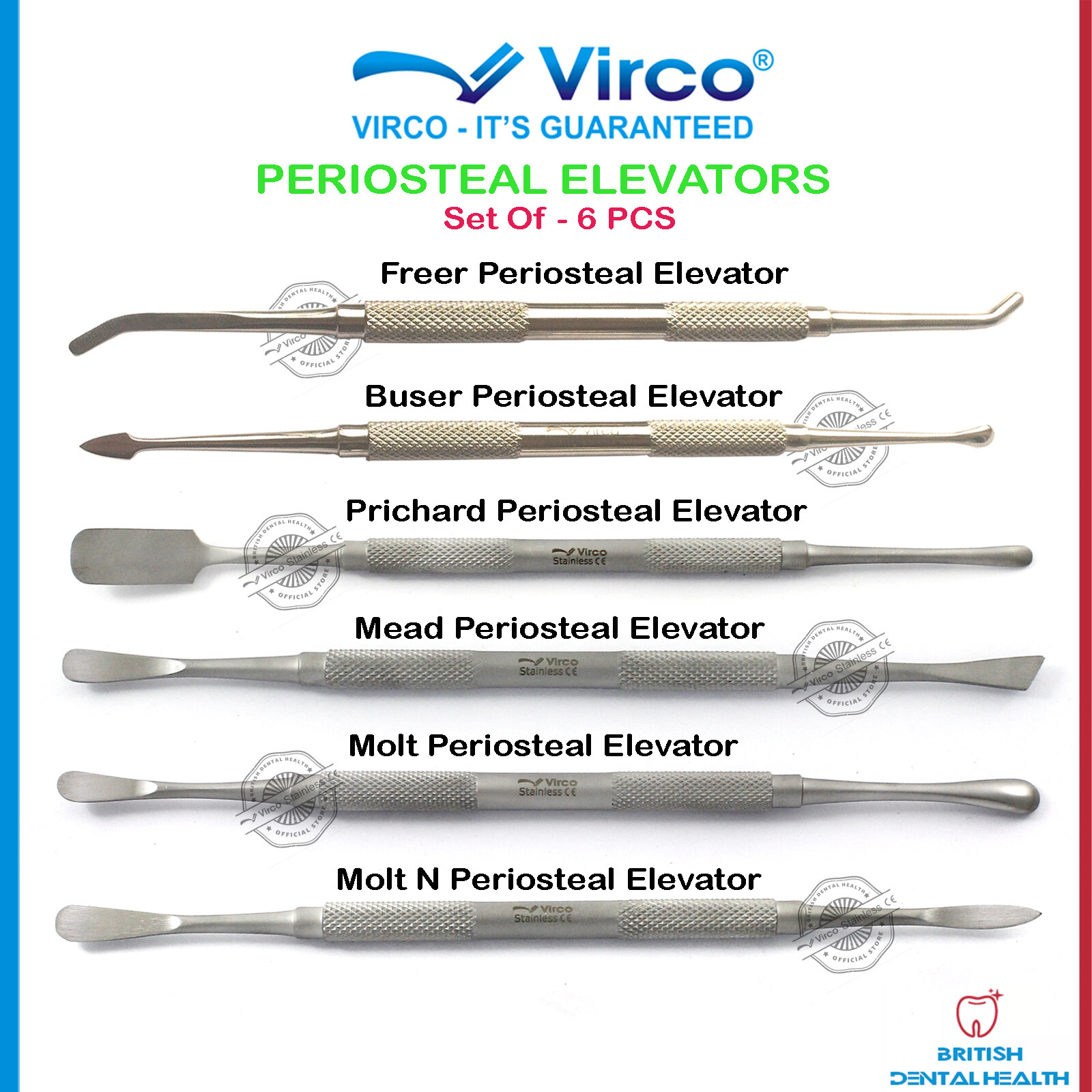 Periosteal Elevator Types