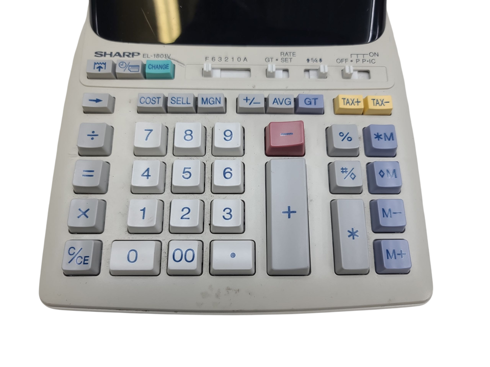 Sharp EL-1801V Portable 12-Digit desktop Printing Calculator ...