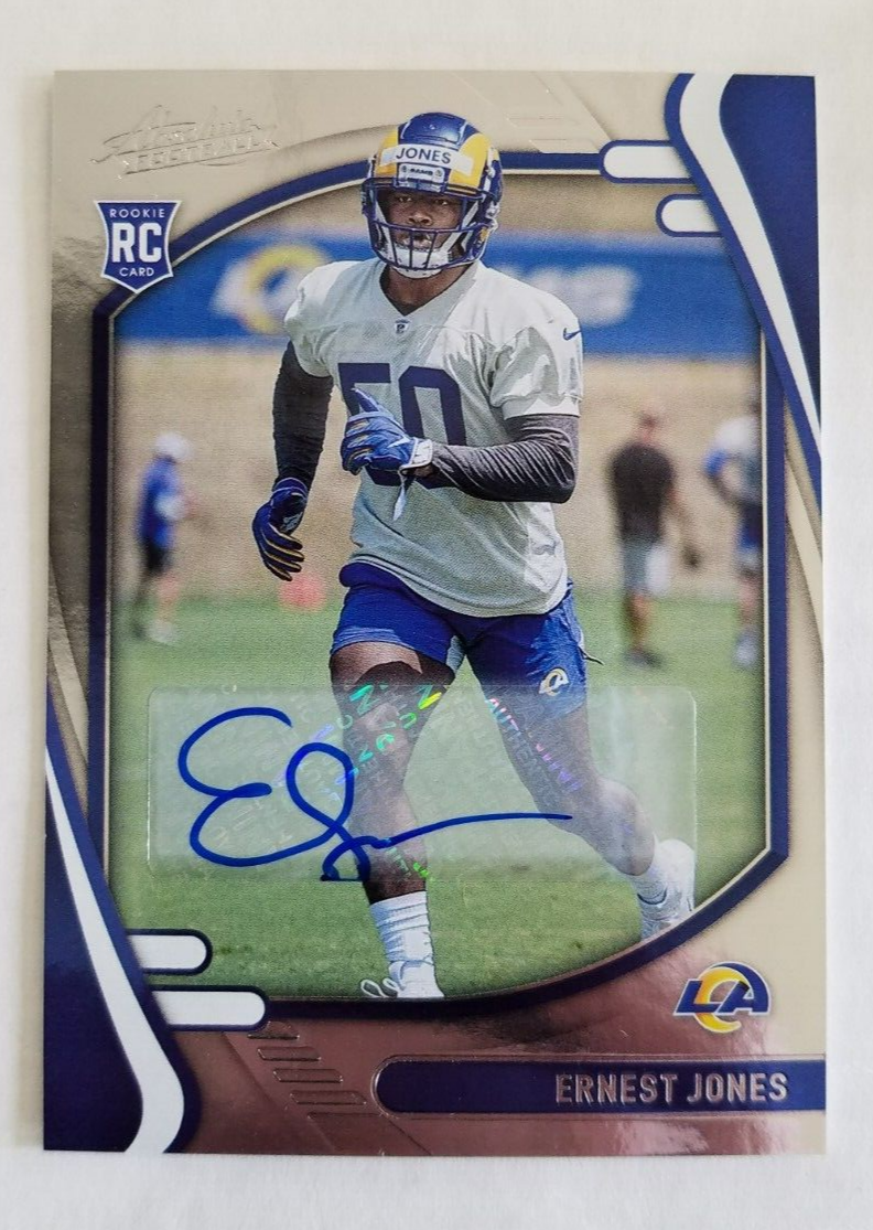 Ernest Jones RC 2021 Panini Absolute Auto #190 Rams South Carolina A1 ...