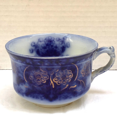 Antique Flow Blue Devon? Teacup Cup by Alfred Meakin? Vintage Gold ...