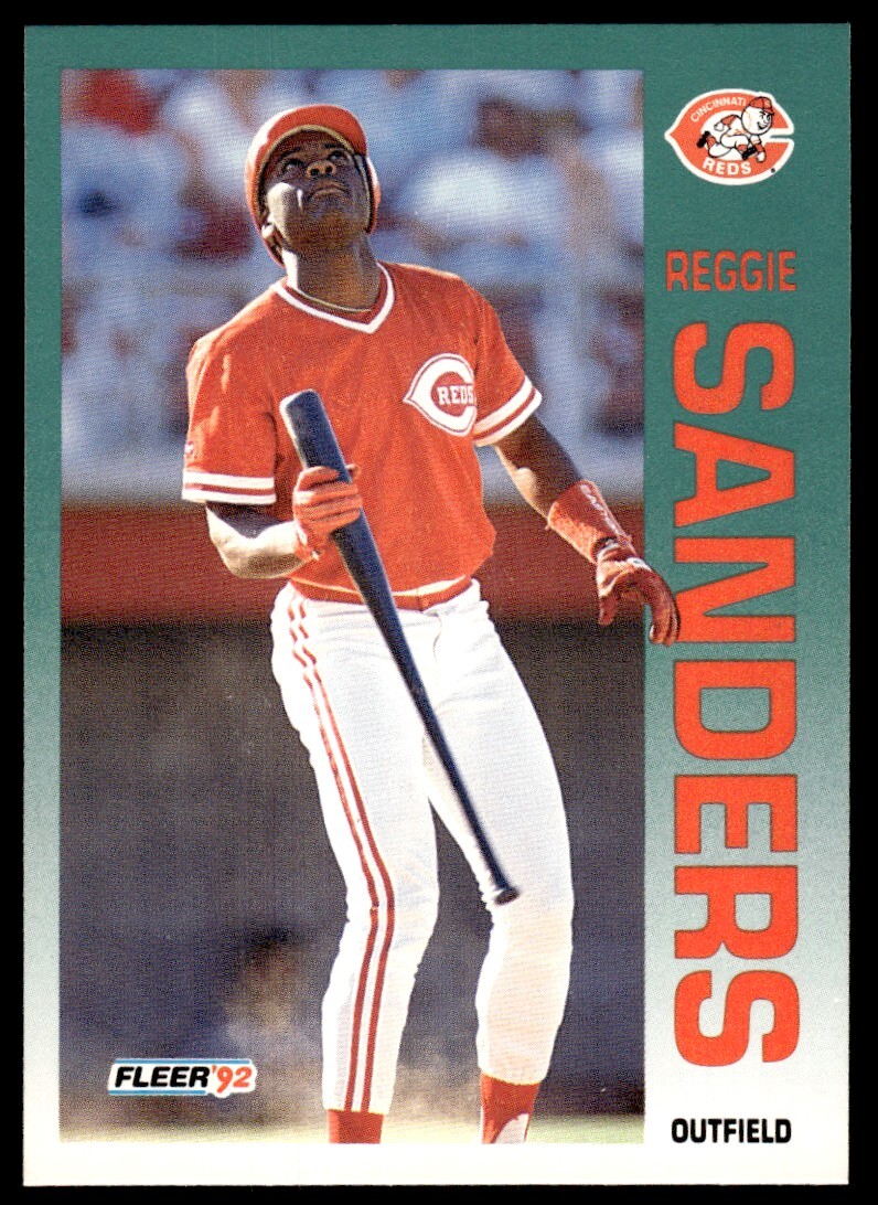 1992 Fleer Baseball Card Reggie Sanders Cincinnati Reds #421 | eBay