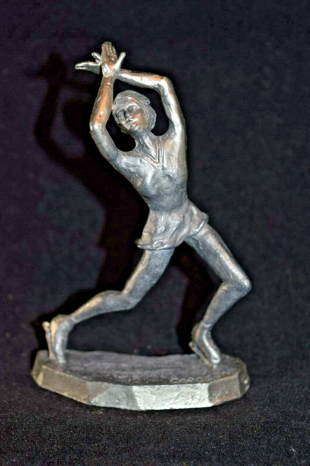 Cordsen Small Pewter Female Figure Skater Figurine, Signed, 1989 Made ...