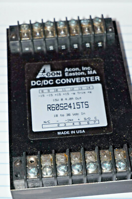 PolyPhaser IS-DPTL ACON DC/DC Converter R60S2415TS 15V 4A output 18-36V ...