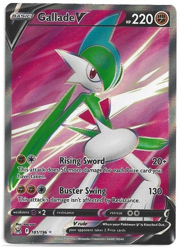 Gallade V - 181/196 - Pokemon Lost Origins Sword Shield Full Art Ultra ...