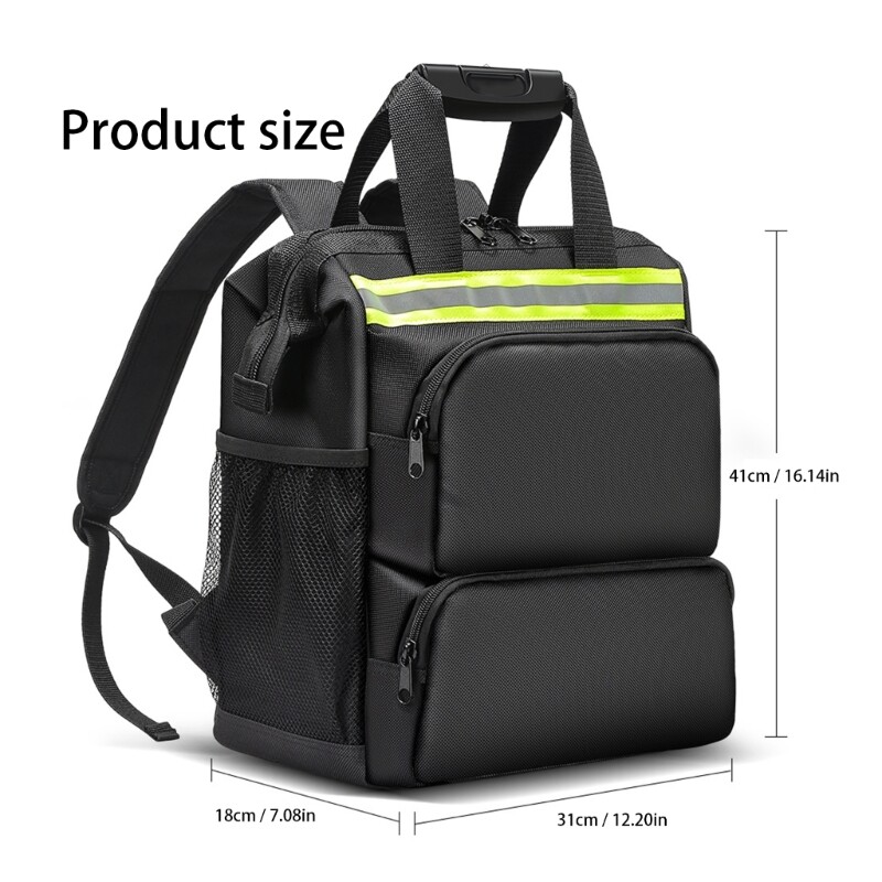 Reflective Safety Tool Backpack with Ergonomic Design for Electricians ...