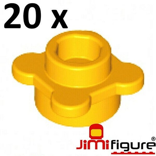 NEW 20 x LEGO 1x1 Round Plate with Flower Edge 4 Petals Bright Light ...