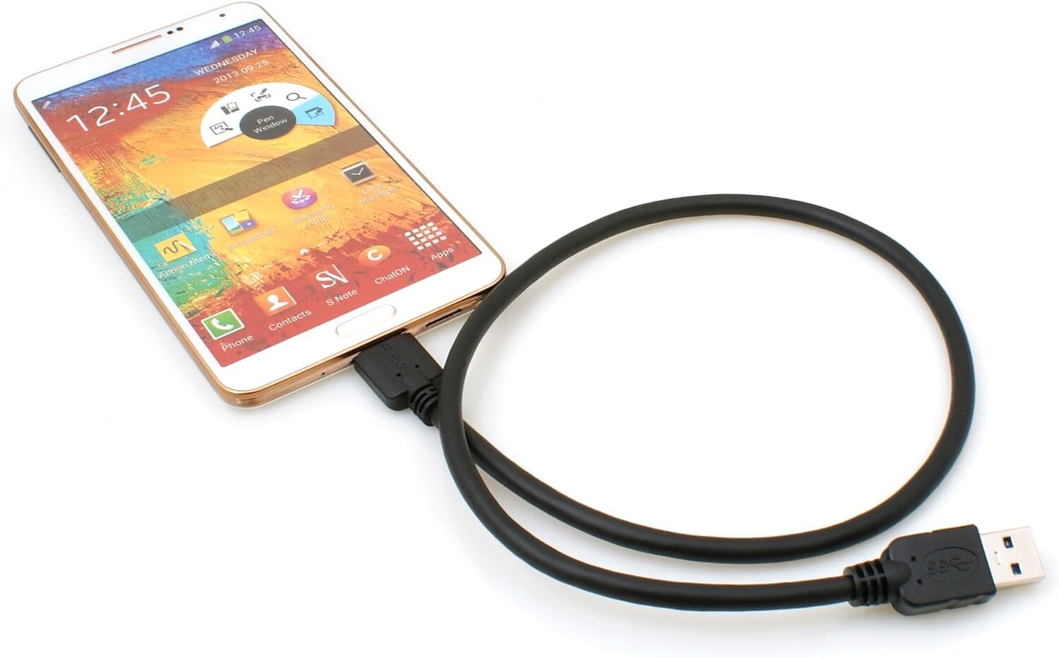 SYSTEM-S Micro USB 3.0 Cable Adapter Data Cable and Charging Cable 50 ...