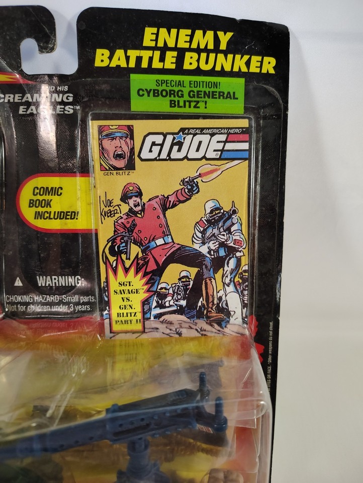 1994 G.I JOE SGT SAVAGE ENEMY BATTLE BUNKER CYBORG GENERAL BLITZ ...