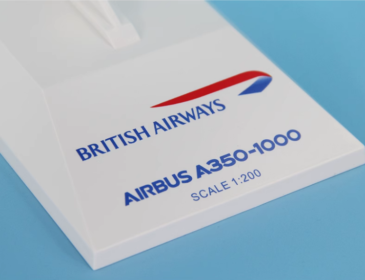 1:200 37CM RISESOON BRITISH AIRWAYS AIRBUS A350-1000 Airplane ABS ...