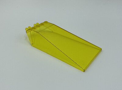 LEGO Trans-Yellow Windscreen 12 x 6 x 2 w/ Locking Dual 2 Fingers Hinge ...