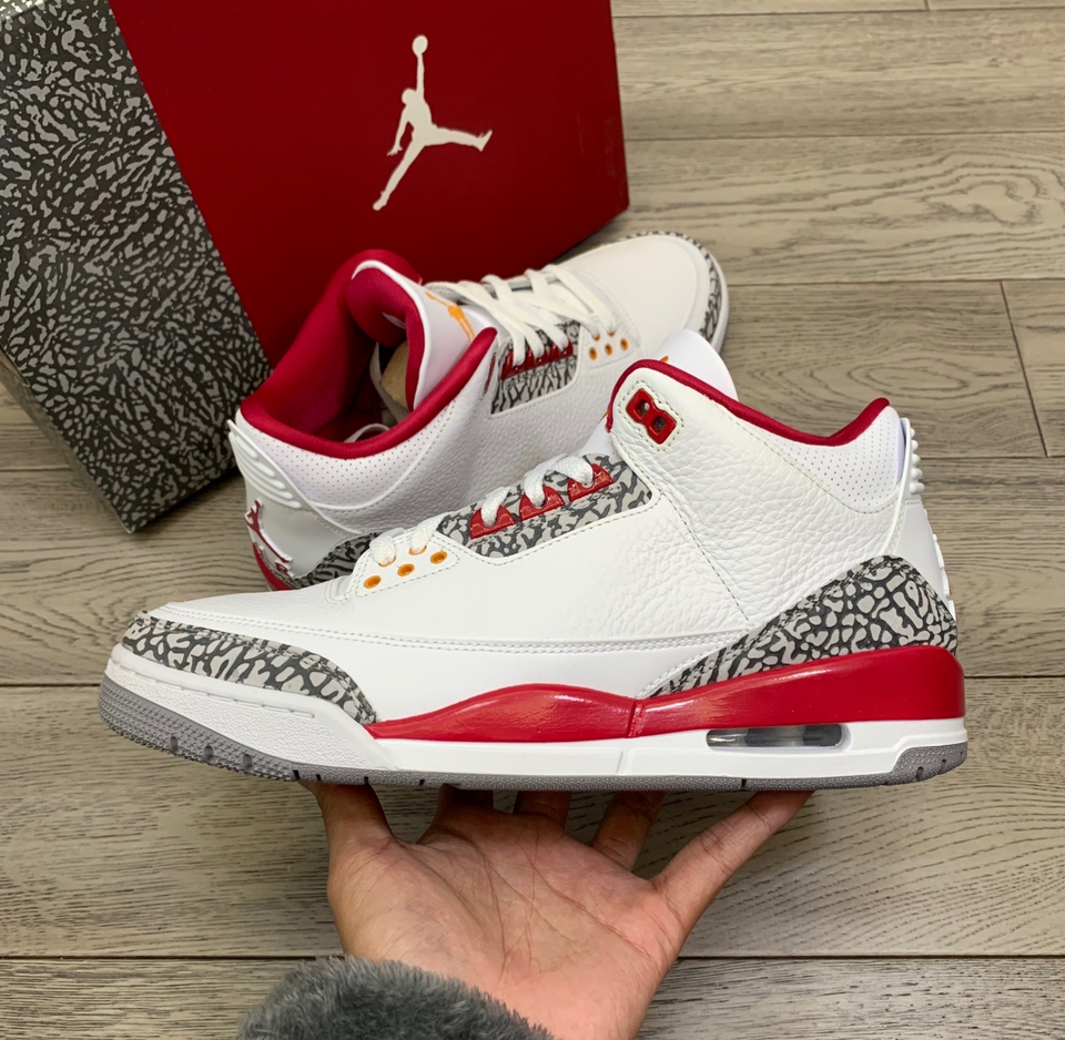 Nike Air Jordan 3 Retro Cardinal Red Jordan 3 AJ3 Cardinal Red CT8532 ...