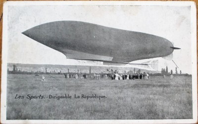 Airship/Dirigible/Blimp 1909 French Aviation Postcard: La Republique ...
