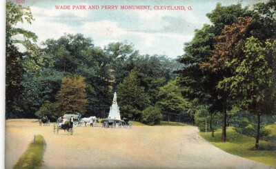 Postcard Wade Park and Perry Monument Cleveland Ohio NH1 | eBay