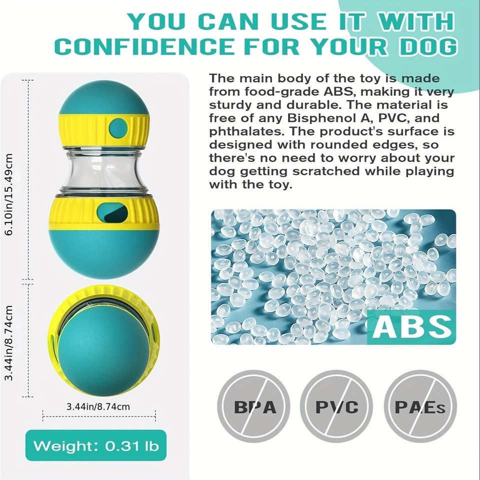 Adjustable Dog Treat Dispensing Puzzle Toy Interactive Food Puzzles ...