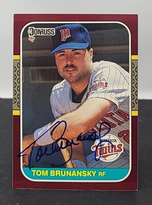 TOM BRUNANSKY Signed 1987 Donruss Opening Day Cards #222 Minnesota ...