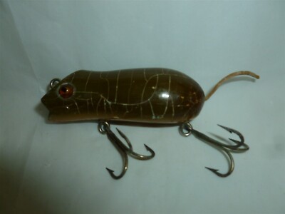Vintage Unbranded 2-3/4 Inch Wood w/ Glass Eyes Mouse Fishing Lure Lot ...