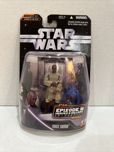 NEW HASBRO STAR WARS EPISODE III HEROES VILLAINS MACE WINDU ACTION ...