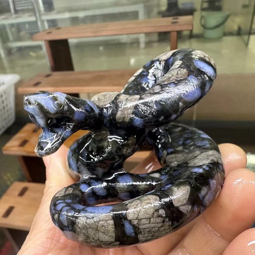 2.7''Natural Rhyolite Quartz Crystal Carved Snake Skull Reiki Healing ...