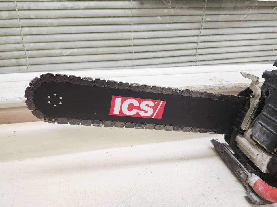 ICS 695XL 16" Gas Powered Concrete Cutting Chain Saw w/ PowerGrit Chain ...