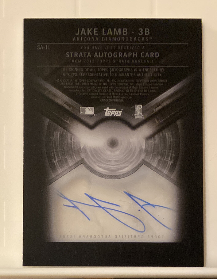 2015 Topps Strata Autographs #SA-JL Jake Lamb RC AUTO | eBay
