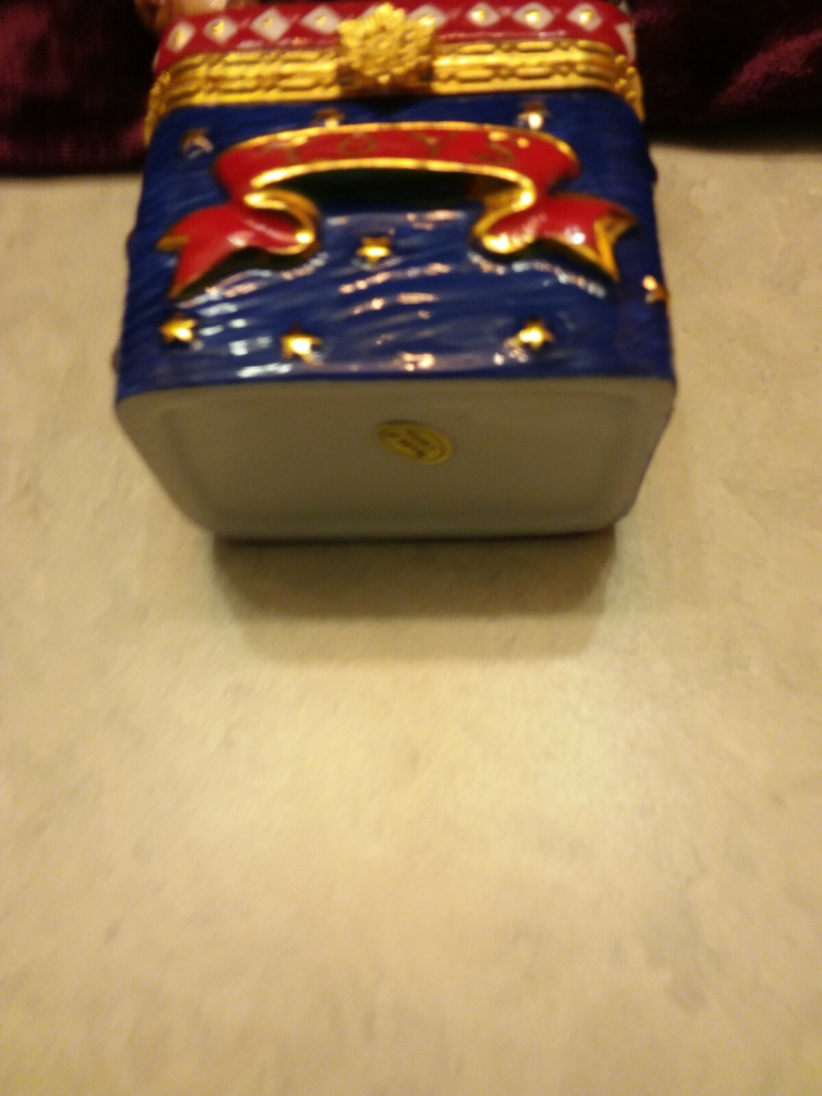 Beautiful Detailed Christmas Toy Box trinket box Teddy Bear & Friends ...