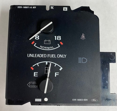 1992-1993 F150 F250 F350 Bronco Fuel-Volt Gauge Genuine Ford OEM F2TF ...
