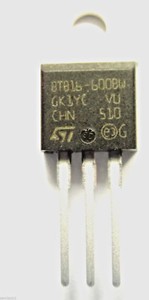 BTB16-600BW TRIAC 600V 16A 50ma Snubberless Non insulated 3-Pin TO ...