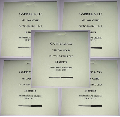 DUTCH METAL LOOSE LEAF YELLOW GOLD BY GARRICK & CO. 120 SHEETS. 5 ...