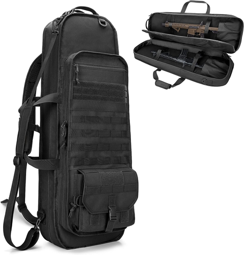 Tactical Rifle Bag Backpack Fits 32” Rifles, Soft Rifle Case with 3 ...