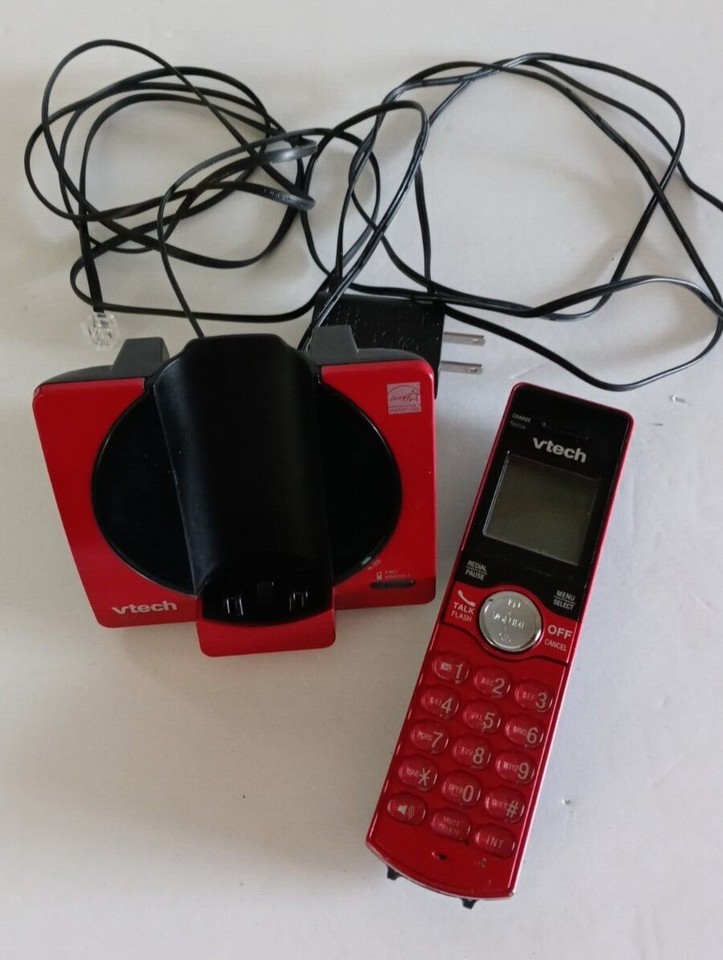 VTECH Red Cordless Phone/Charging Station #CS6919-16 Works | eBay