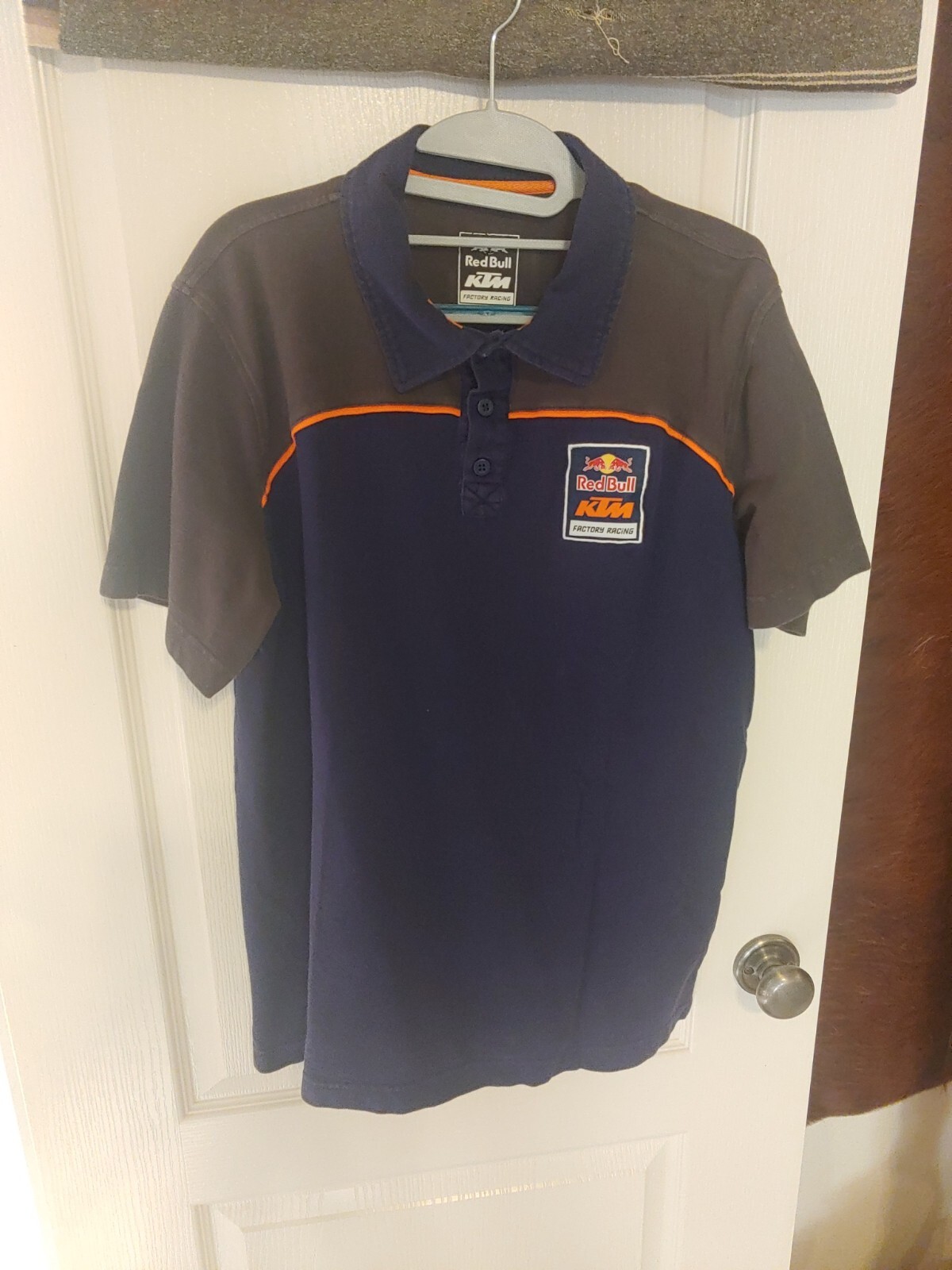 KTM Racing Motocross Mechanic Pit Button Shirt Sz M R… - Gem