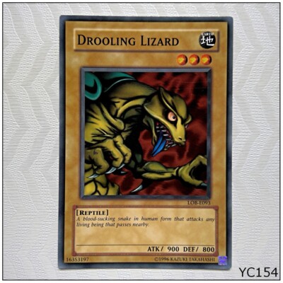 Drooling Lizard - LOB-E093 - Common Unlimited Yugioh (YC154) | eBay