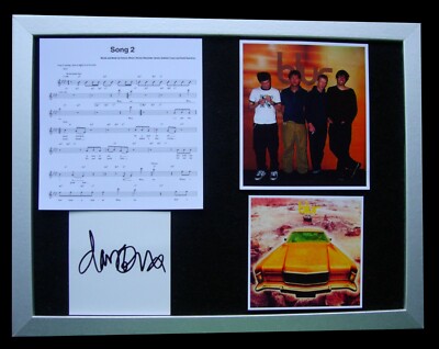 BLUR+ALBARN+SIGNED+GALLERY QUALITY FRAMED+SONG 2=100% AUTHENTIC+FAST ...