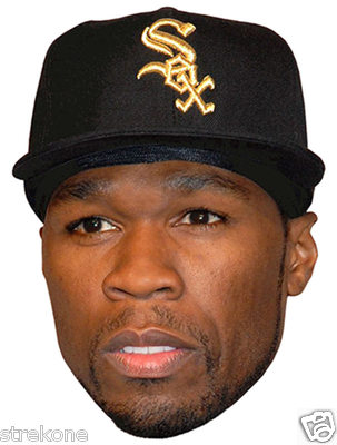 50 CENT Rapper / Actor -Big Full Head w/Sox hat Window Cling Decal ...