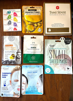 💆🏽 Face Mask Bundle - 8 Kinds - Sheet, Serum, Honey, Bubble, Collagen ...