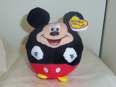 Mickey TY Beanie Babie Ballz 2013 Disney plush ball MWMT 38050 | eBay