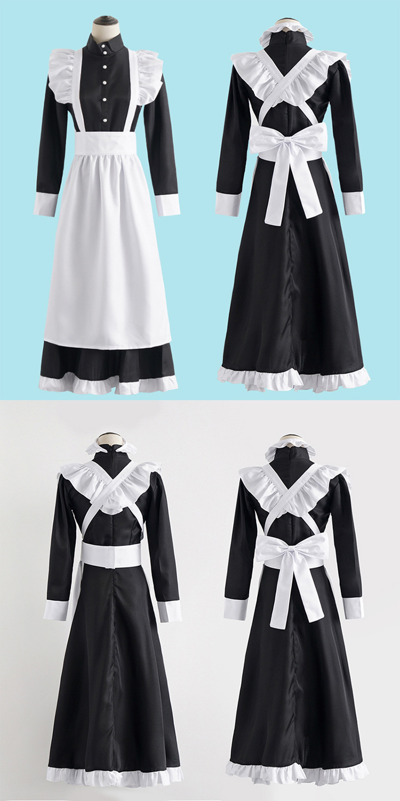 Black lagoon Roberta Cos Cosplay Costume Maid Dress Lolita maidservant ...