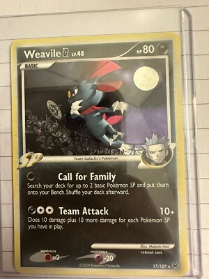 Weavile Holo SP Team Galactic Pokemon Card. 17/127 | eBay